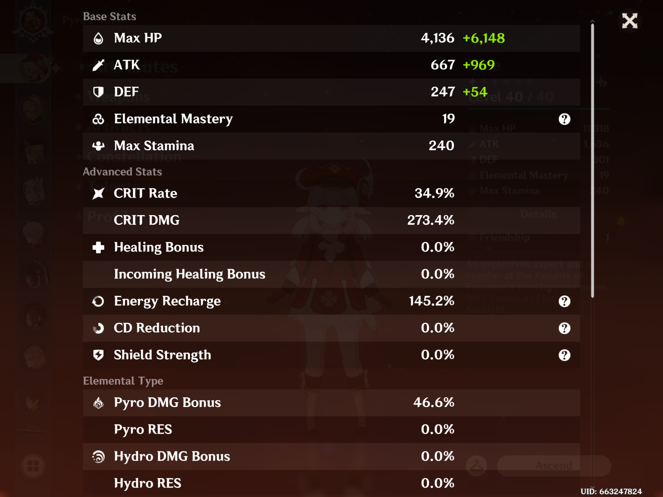 Klee and cloud retainer stats cause why not Genshin Impact | HoYoLAB
