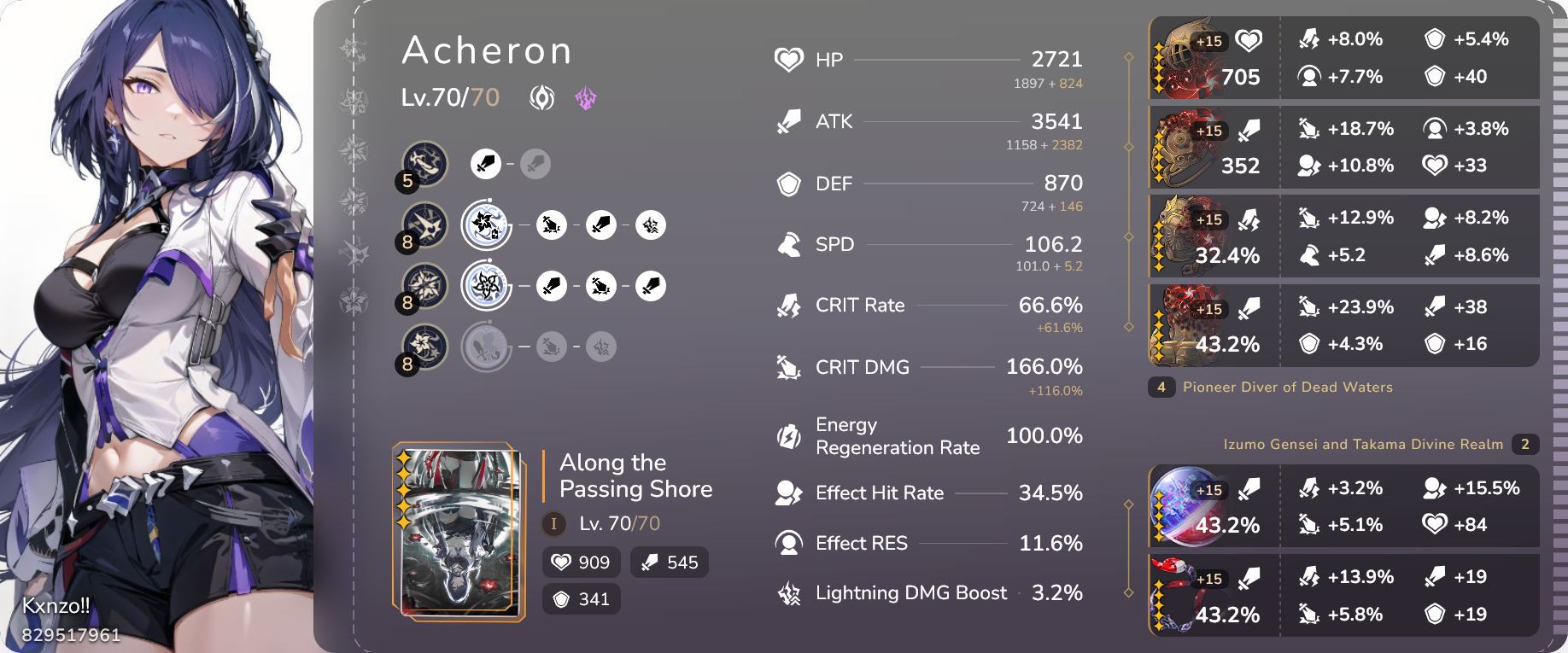 my updated Acheron build Honkai: Star Rail | HoYoLAB