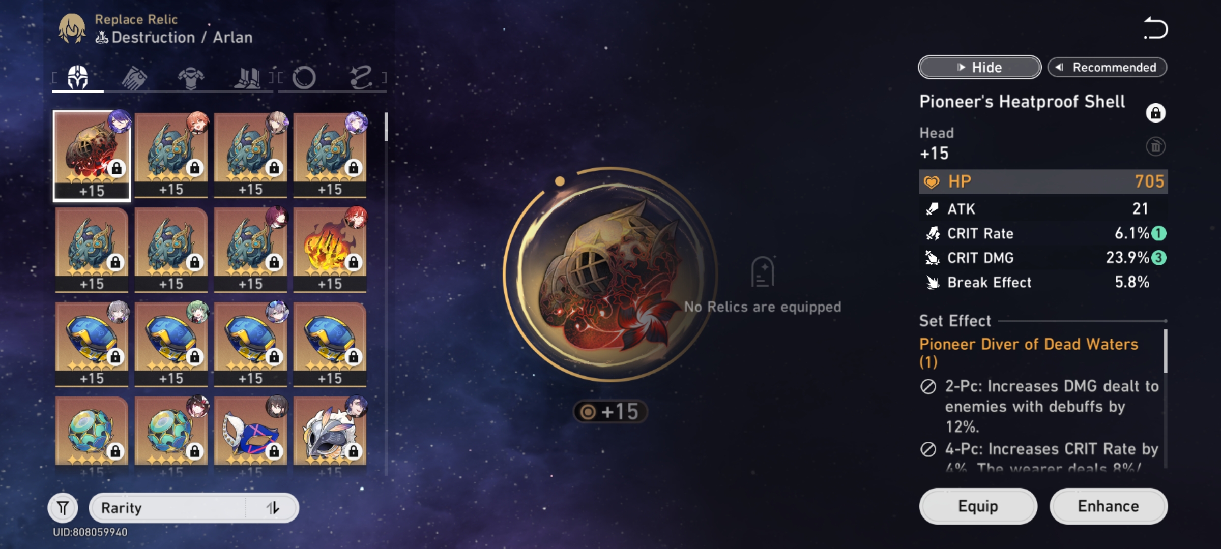 Relic Showcase :3 Honkai: Star Rail | HoYoLAB