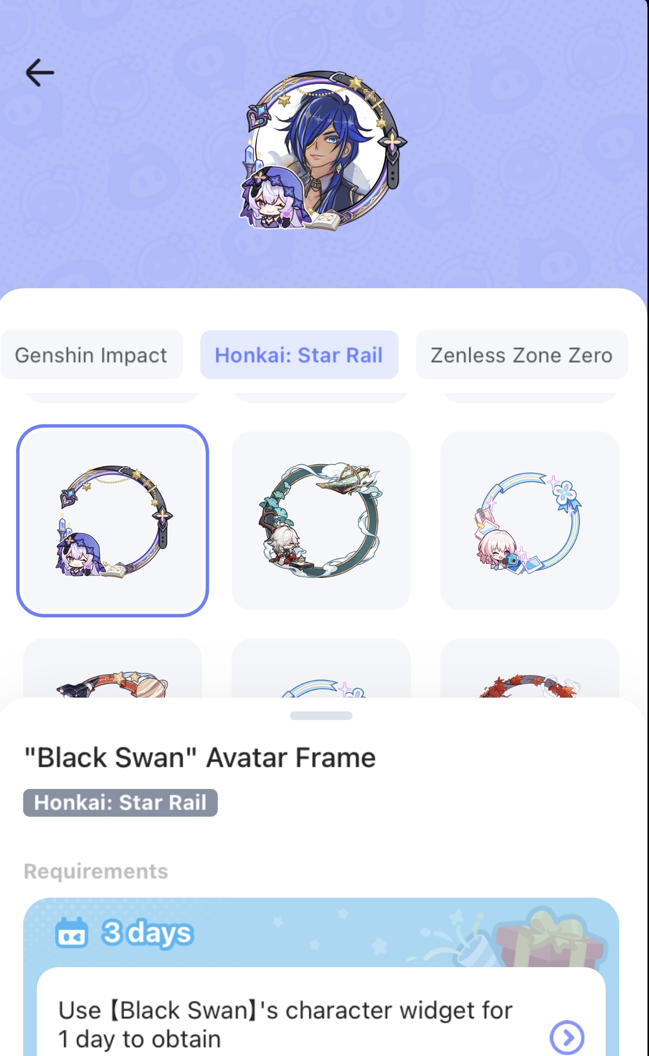 Characters Frame | Frame Collection #104-107 Honkai: Star Rail | HoYoLAB