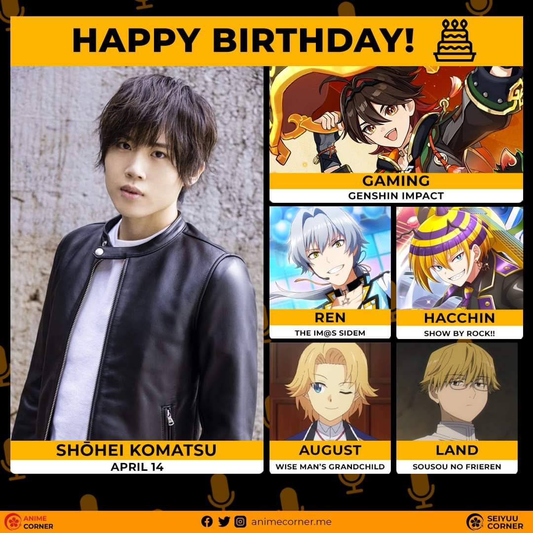 #Genshin HAPPY BIRTHDAY 🎉 KOMATSU SHOUHEI (小松 昌平) - CV của GAMING :3 Genshin Impact | HoYoLAB