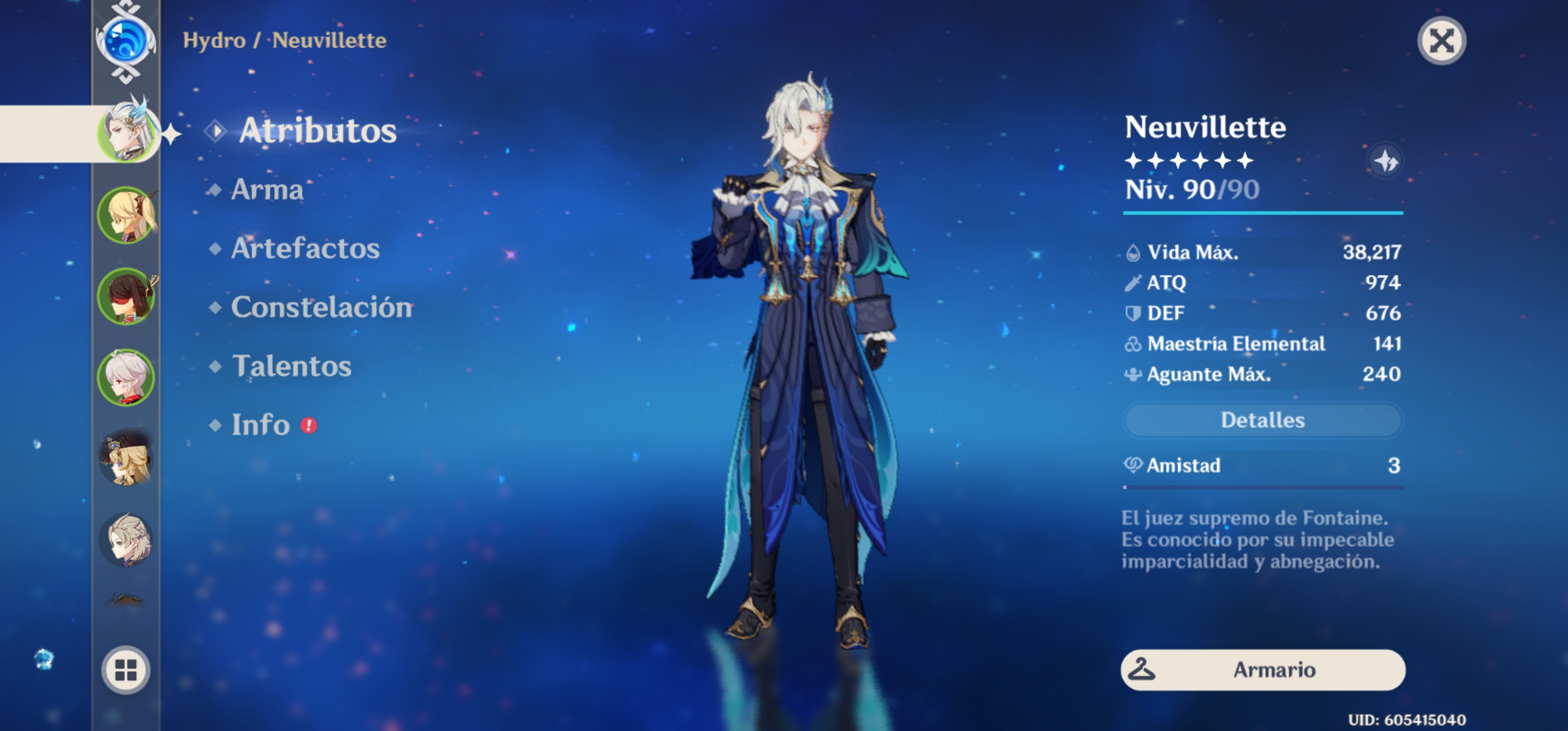 My Neuvillette stats Genshin Impact | HoYoLAB