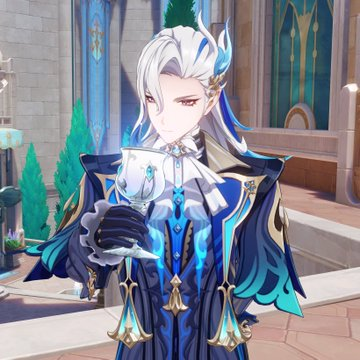 neuvillette loves water, so he has an idle reflecting that. Genshin ...