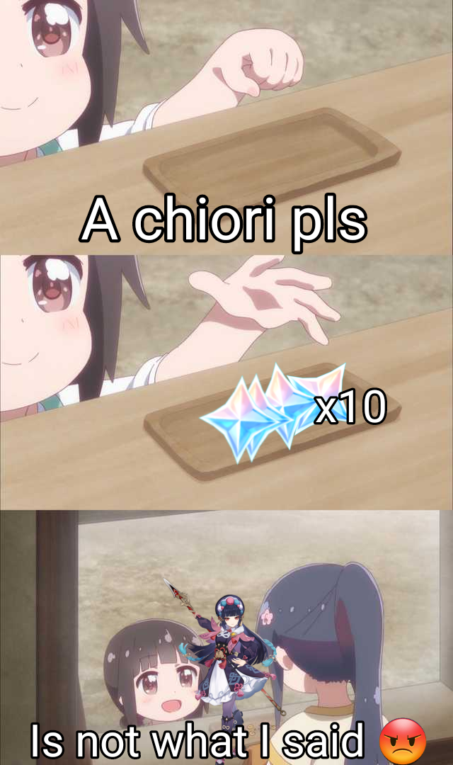 An unsuccesful Chiori pull Genshin Impact | HoYoLAB