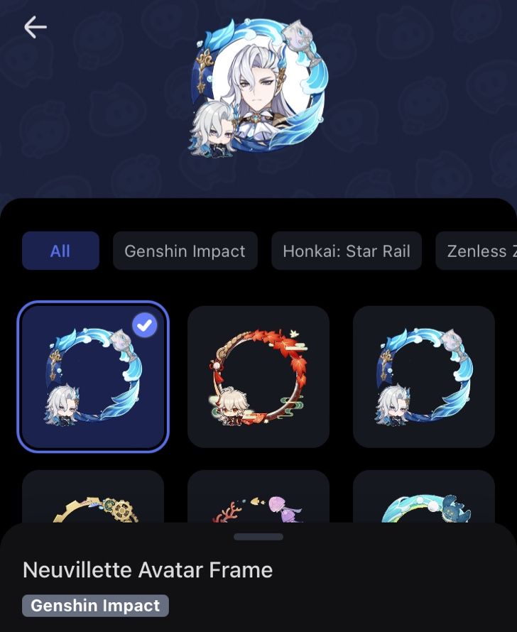 Neuvillette frame Genshin Impact | HoYoLAB