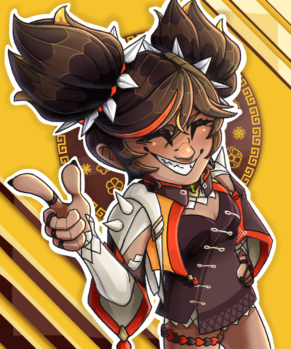 Xinyan drawing from lasy year Genshin Impact | HoYoLAB