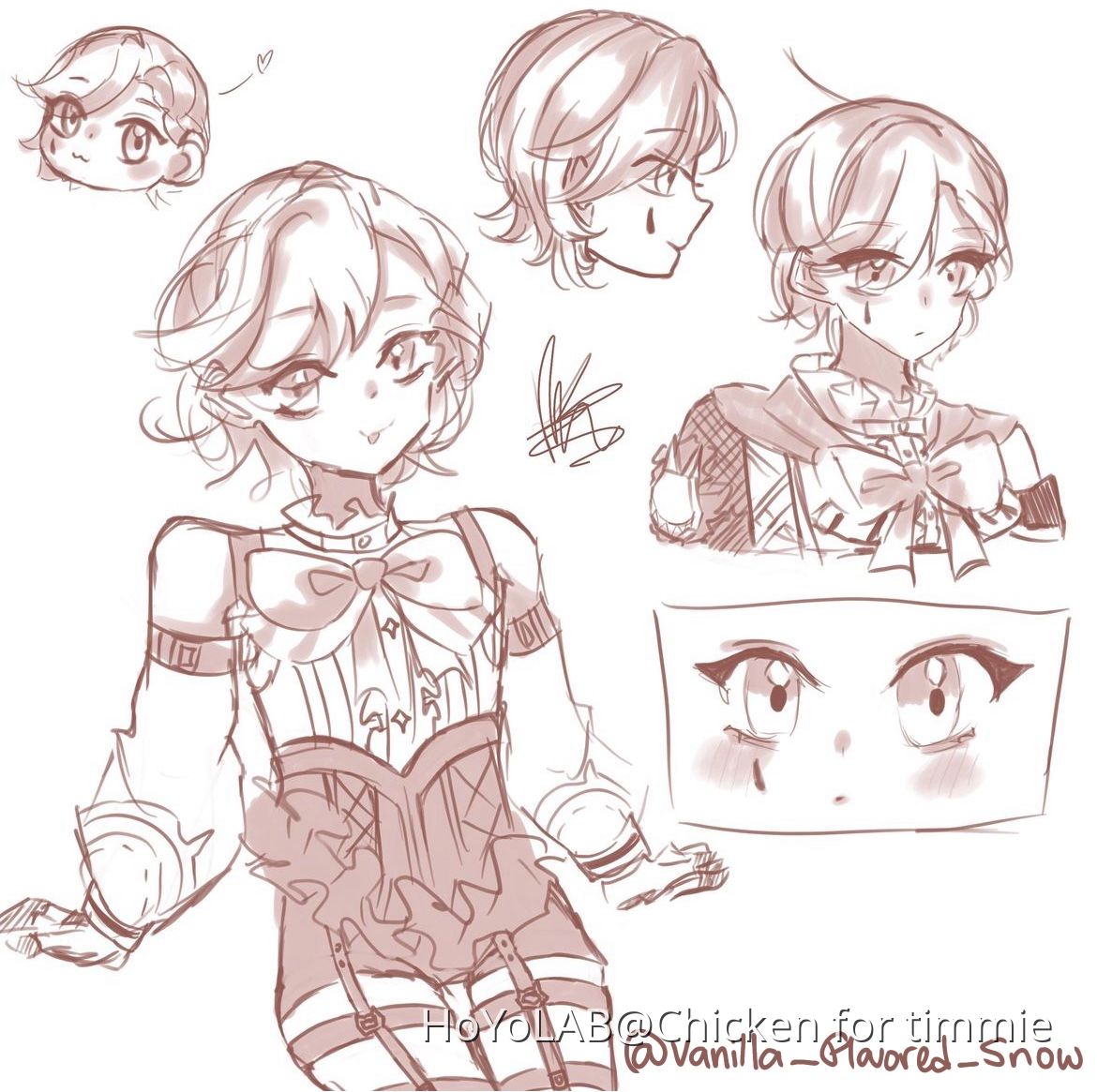 Lyney doodles I did a while ago :D Genshin Impact | HoYoLAB