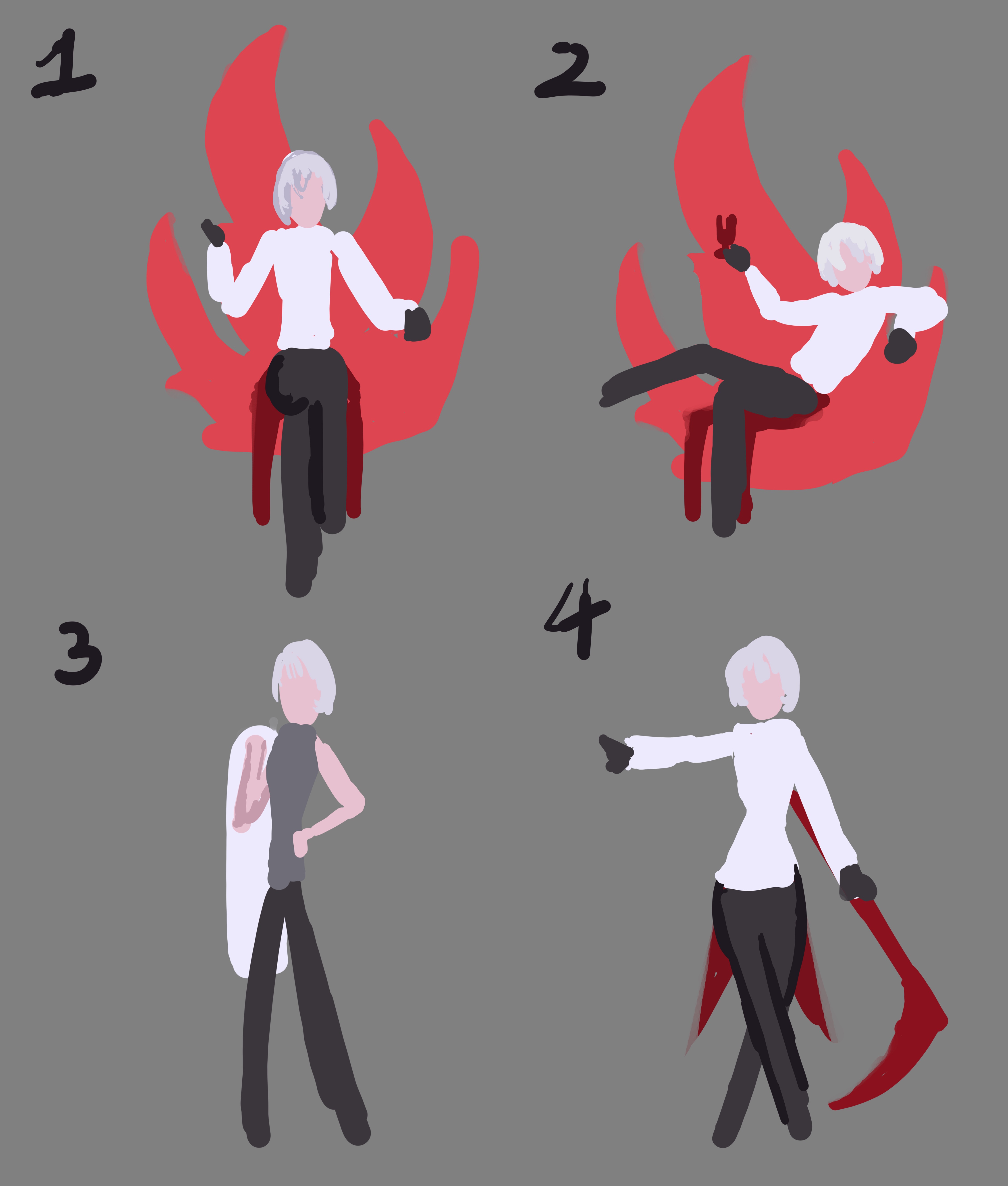 Pose sketches for Arlecchino Genshin Impact | HoYoLAB