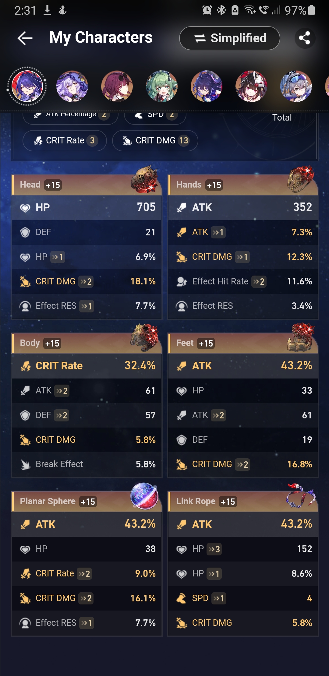 crit rate body :( Honkai: Star Rail | HoYoLAB