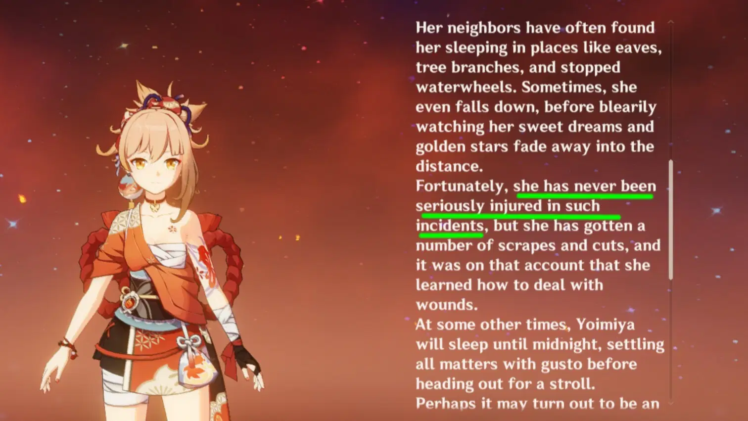 To everyone who thinks that Yoimiya has a prosthetic leg: Genshin ...