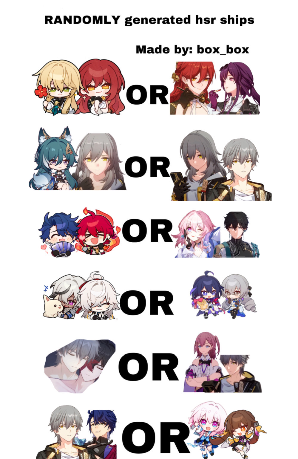 Randomly generated hsr ships Honkai: Star Rail | HoYoLAB