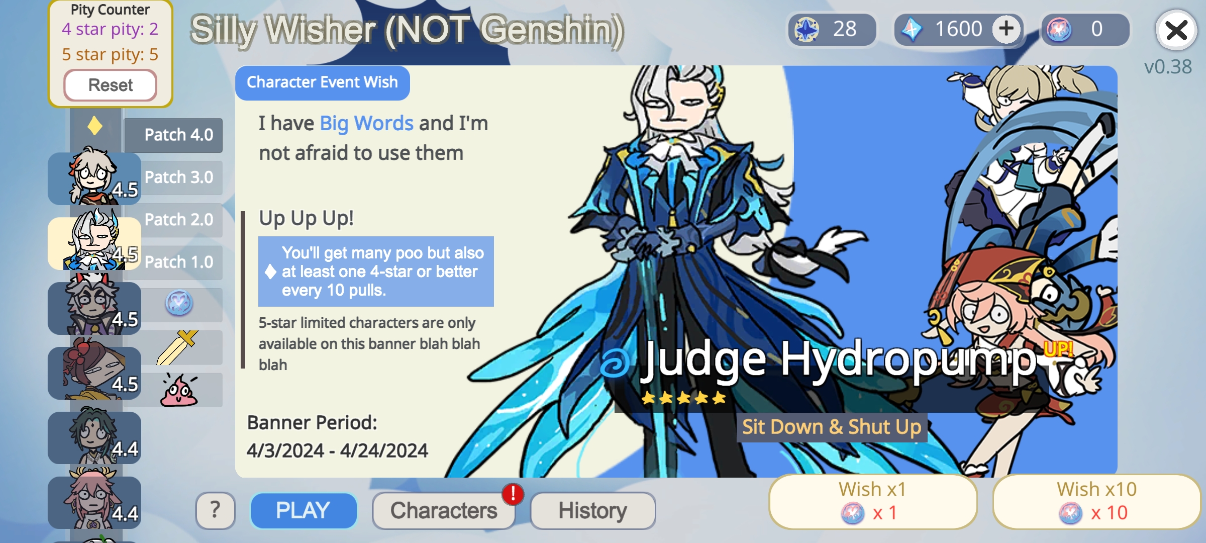 Finally caved in to Silly wisher in order to divert myself from wishing ...