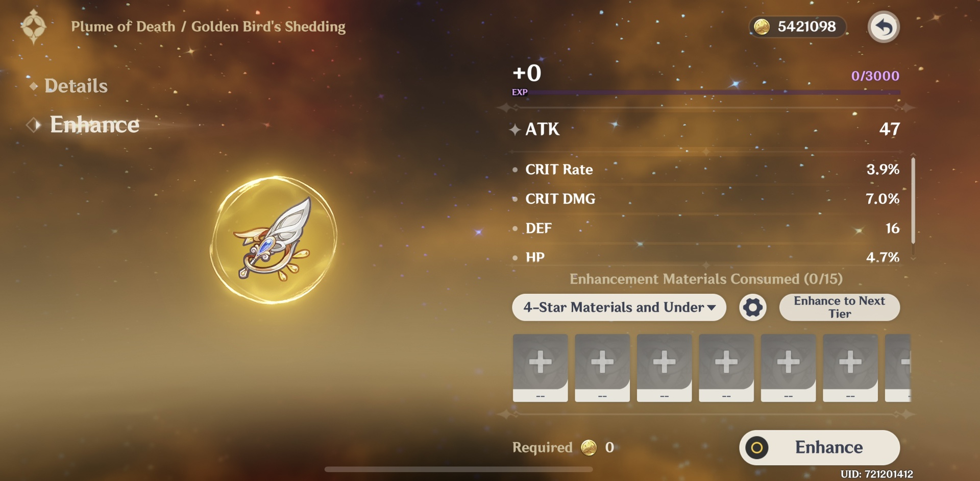 I had hope for a feather upgrade for furina Genshin Impact | HoYoLAB