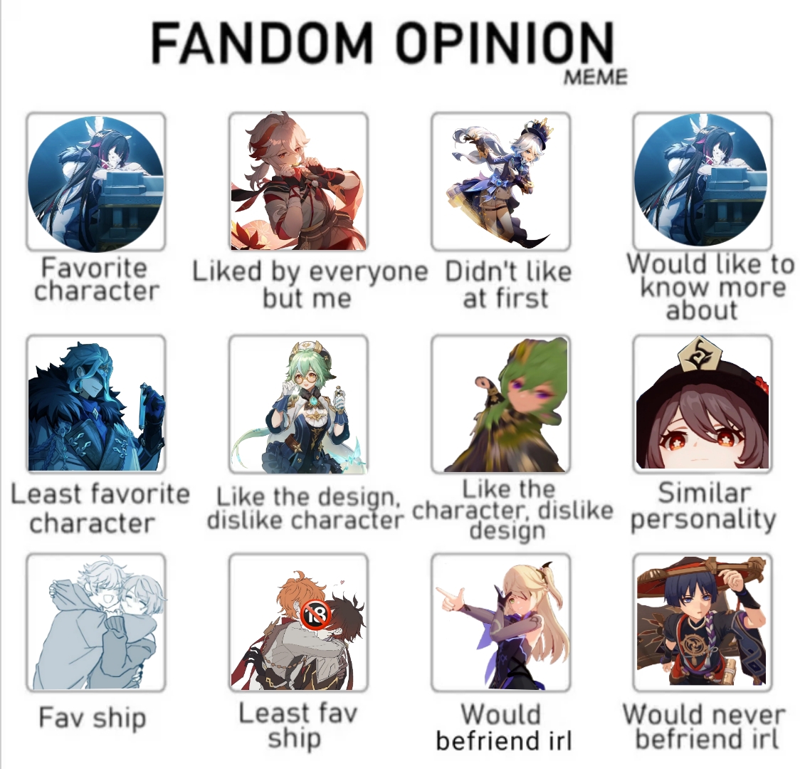 Fandom opinion meme Genshin Impact | HoYoLAB