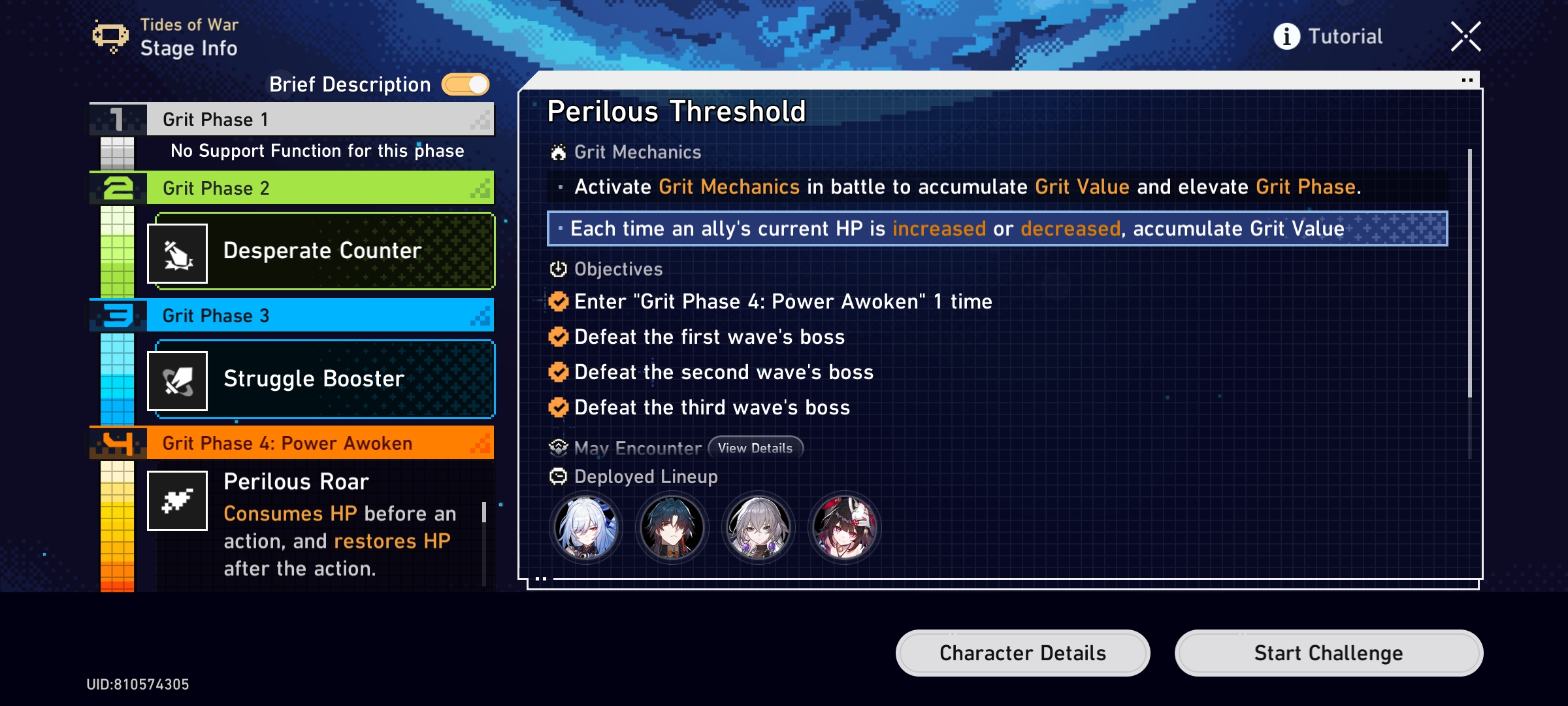SS score lineup for Perilous Threshold (2nd Grit) Honkai: Star Rail ...