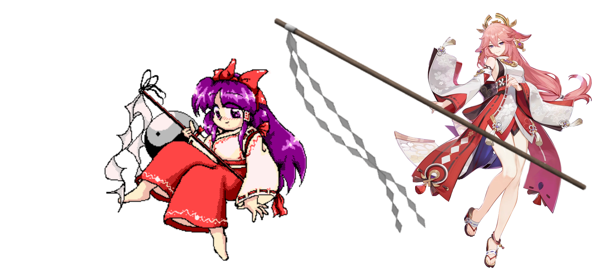 Thought it’d be fun to show what Yae would look like with a Polearm ...