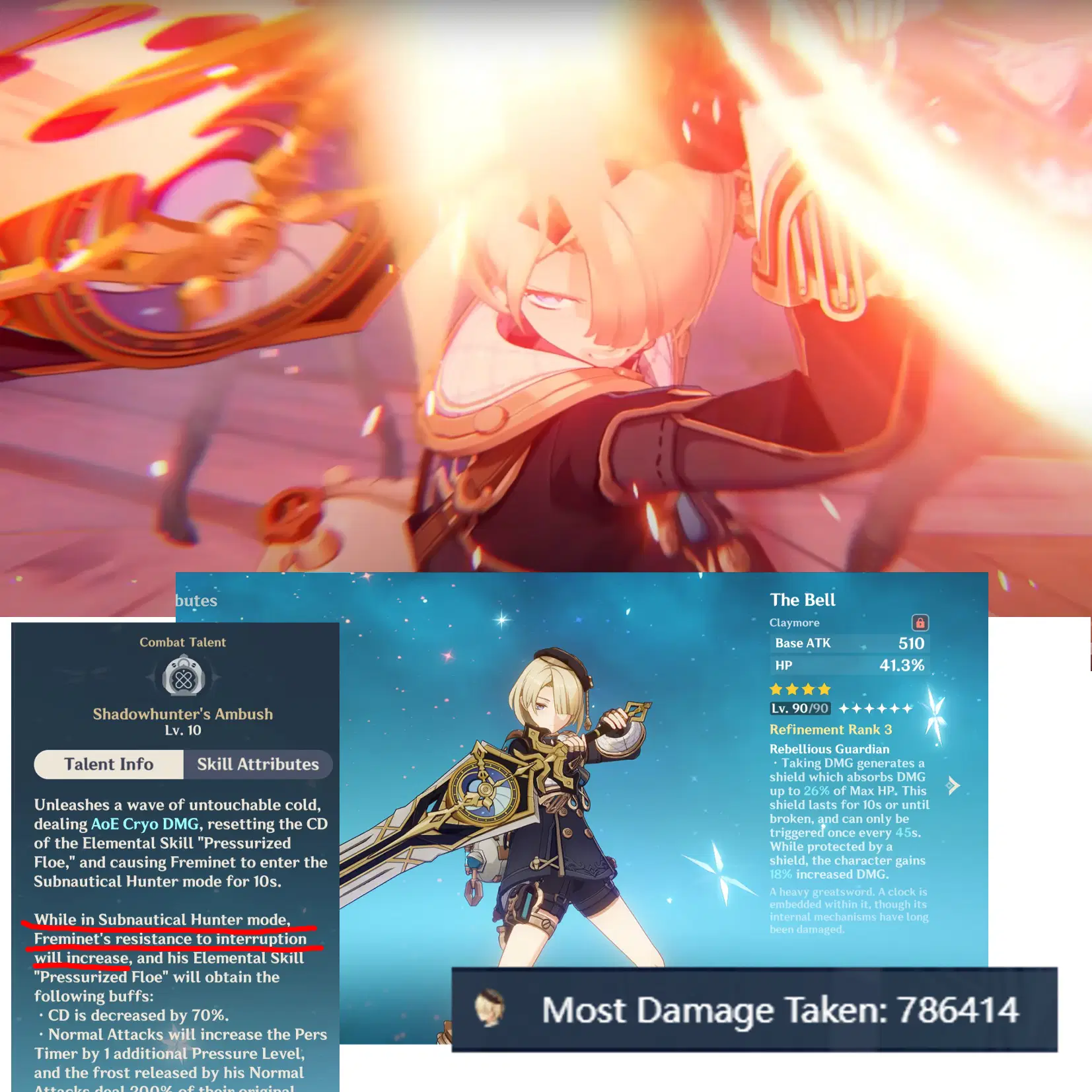 Y'all know why Fremmy is the one blocking Arlecchino's attack? Genshin ...