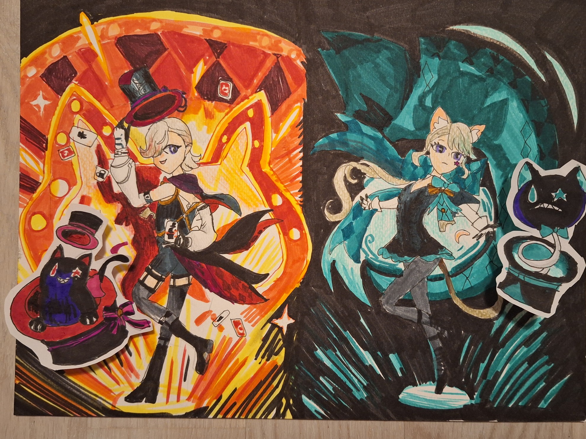 the full Lyney and Lynette drawing!! Genshin Impact | HoYoLAB