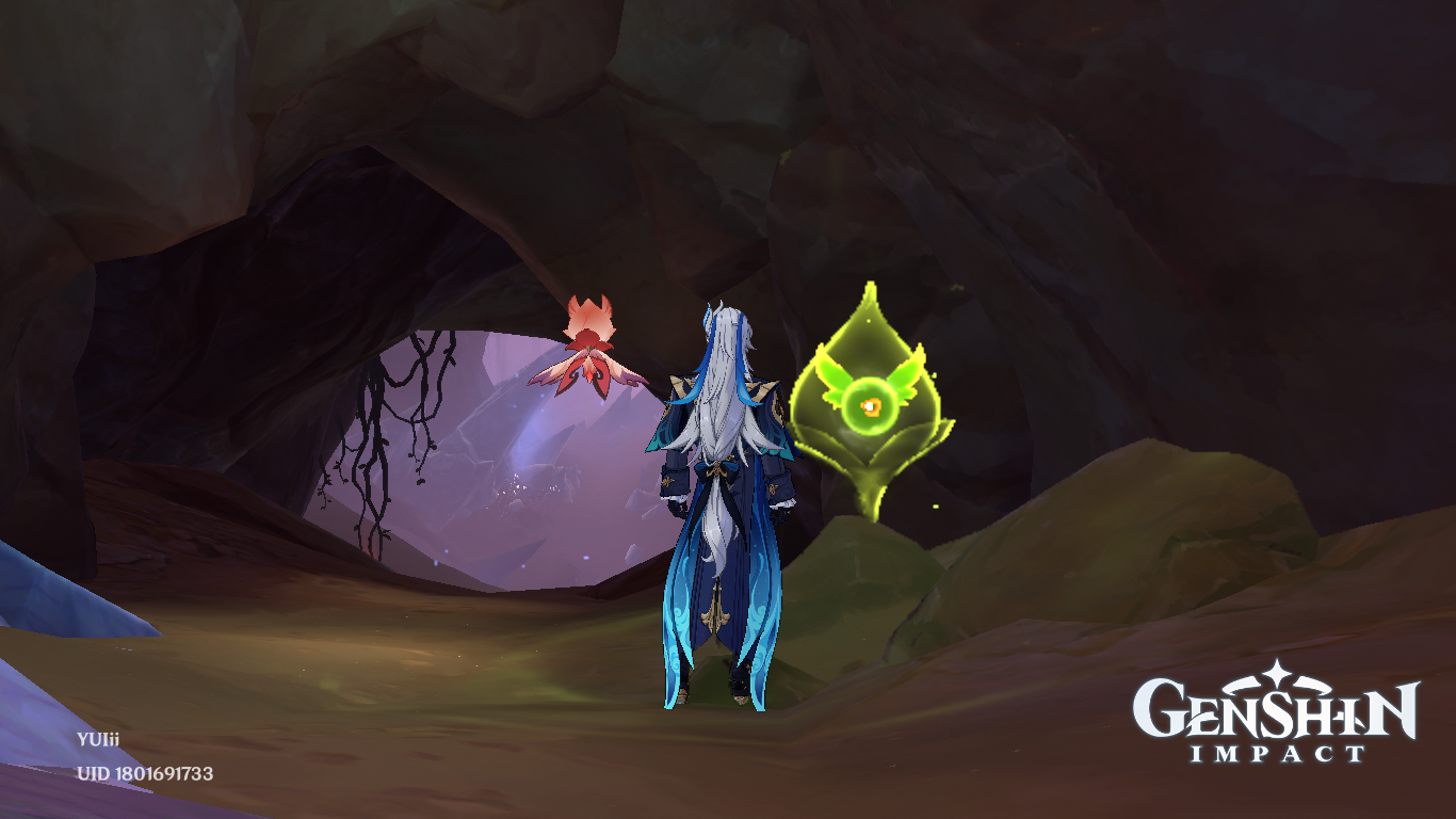 I just realized that in genshin, the green creature that guide you to ...