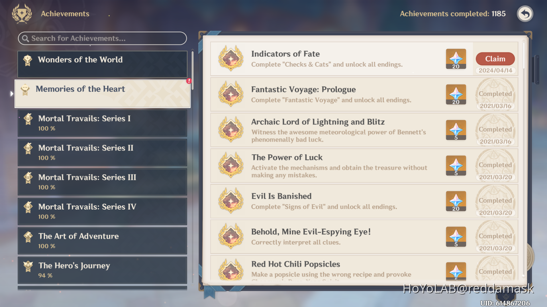 All (Worthwhile) Achievements Obtained!! Genshin Impact | HoYoLAB