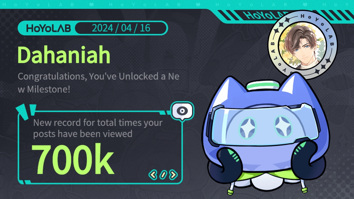 700k views post | HoYoLAB