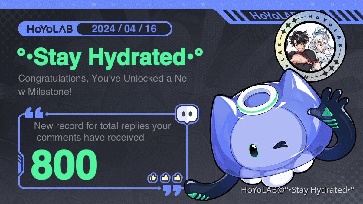 800 Comments! | HoYoLAB
