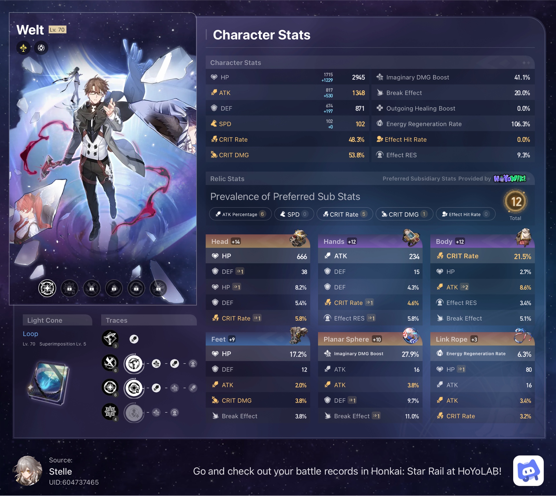 The Correct Welt Build Honkai: Star Rail | HoYoLAB