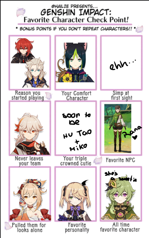 genshin character checkpoint! (blank copy attached) Genshin Impact | HoYoLAB