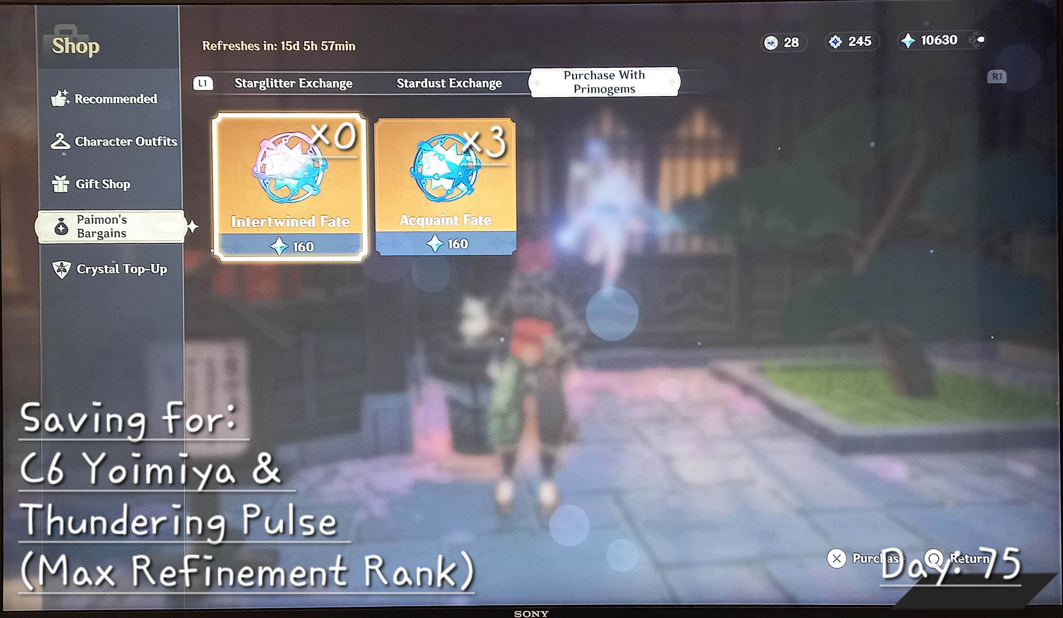 Saving for C6 Yoimiya & Thundering Pulse (Max Refinement Rank) Day: 75 ...