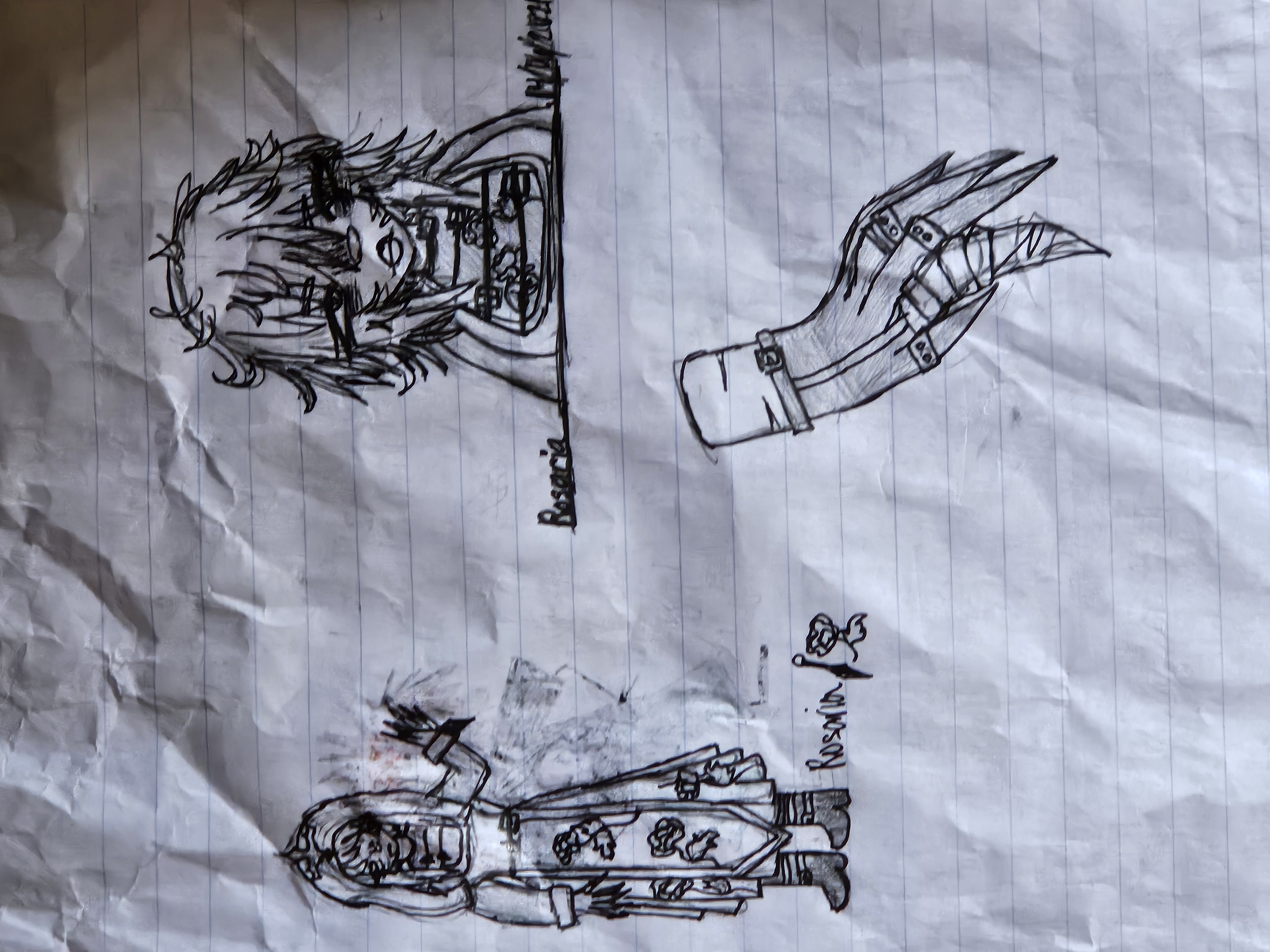Rosaria+Lynette+Lyney+Freminet (missing) doodles I did in school ...