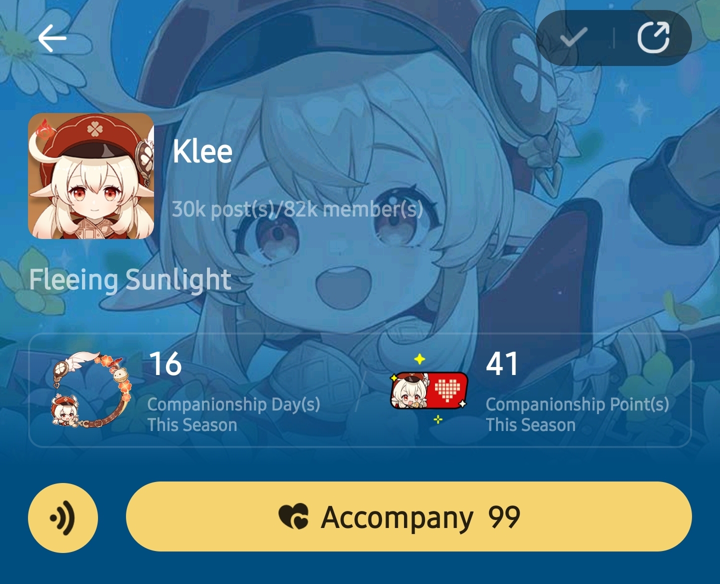 My Klee accompany Genshin Impact | HoYoLAB