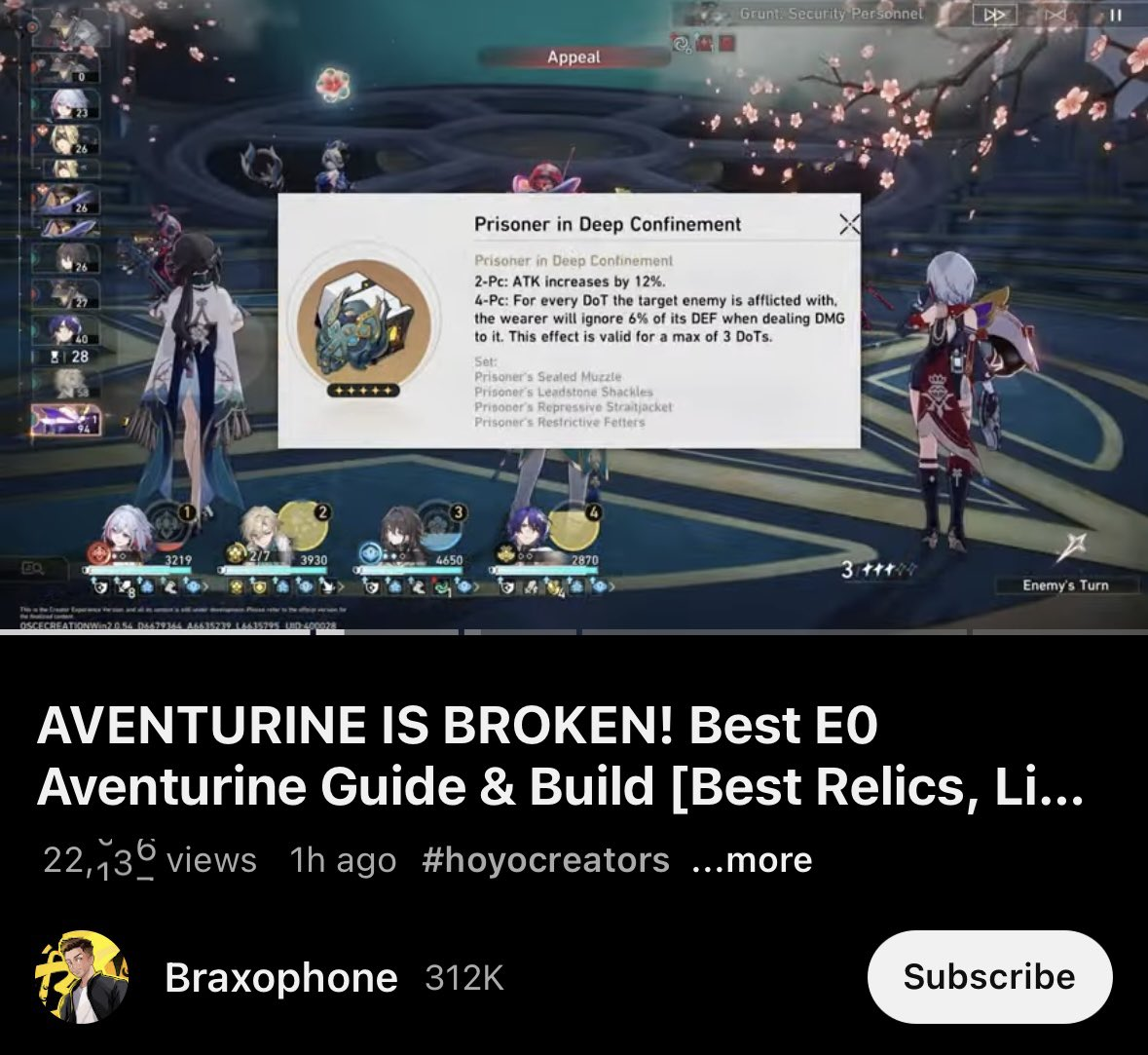 “4 piece Prisoner for damage” . Honkai: Star Rail | HoYoLAB