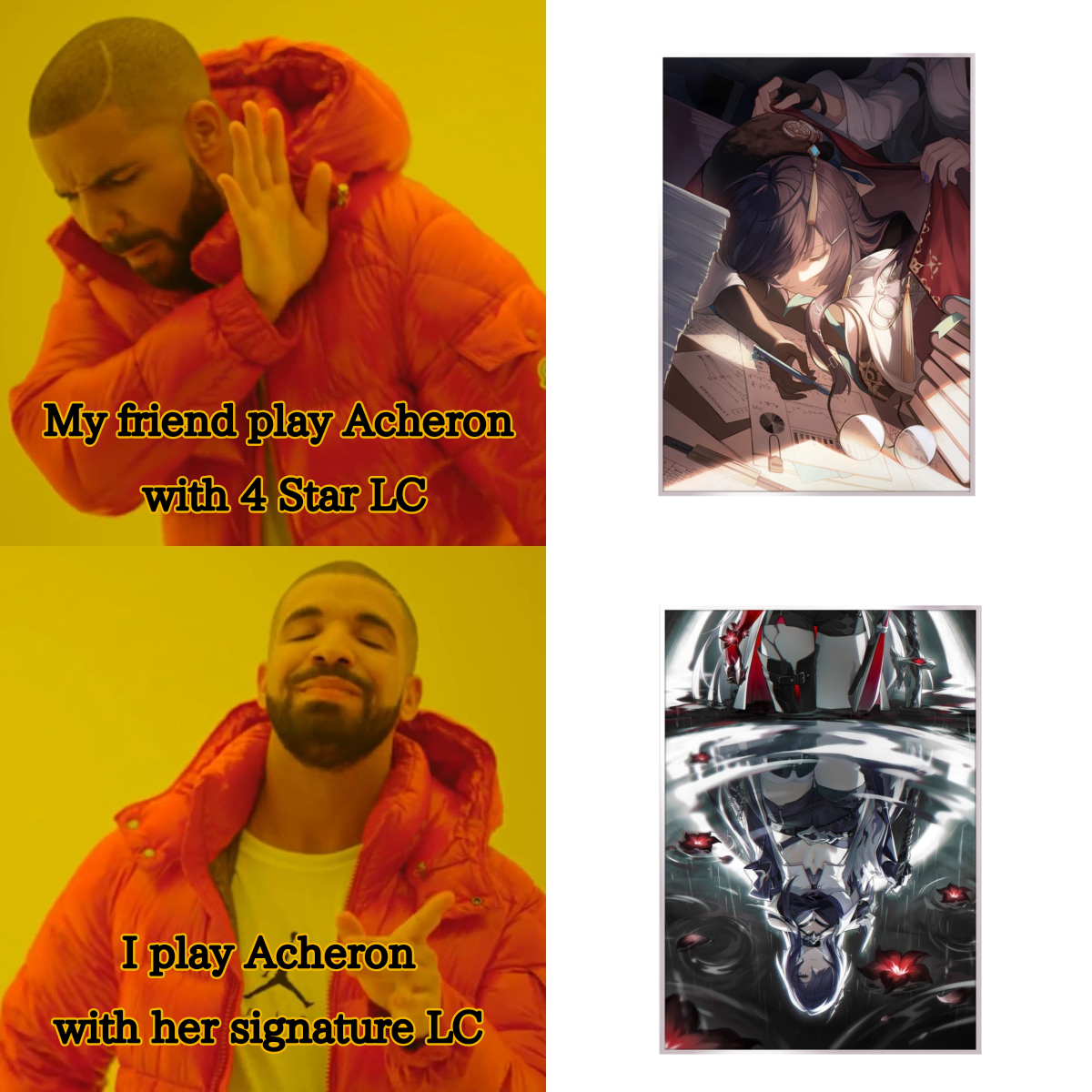 Acheron with her Signature LC is better than Acheron with 4 Star LC ...