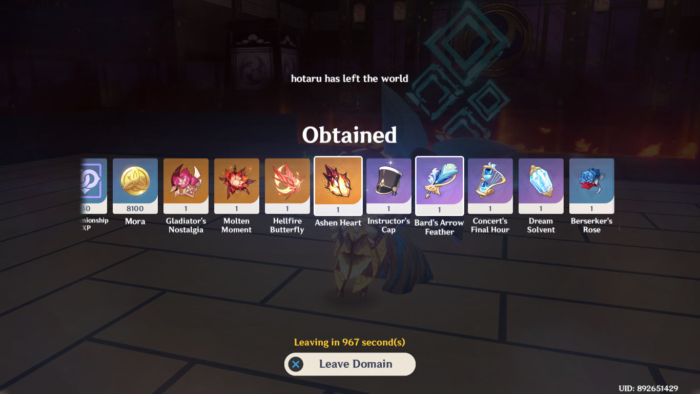 How lucky you have to be to get all 3 Talent ascension mats along with ...