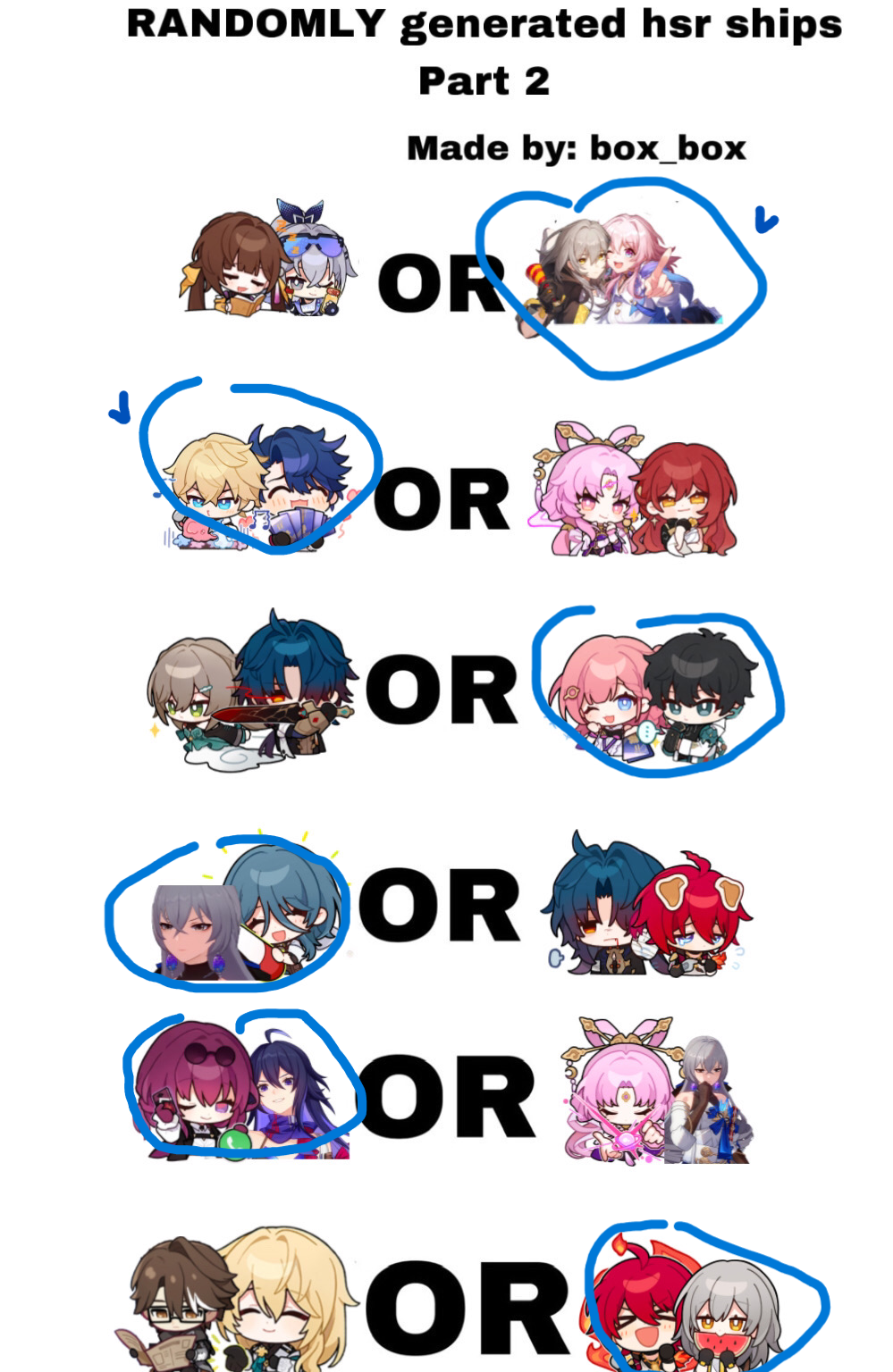 Randomly generated HSR ships (By Box_Box) Honkai: Star Rail | HoYoLAB