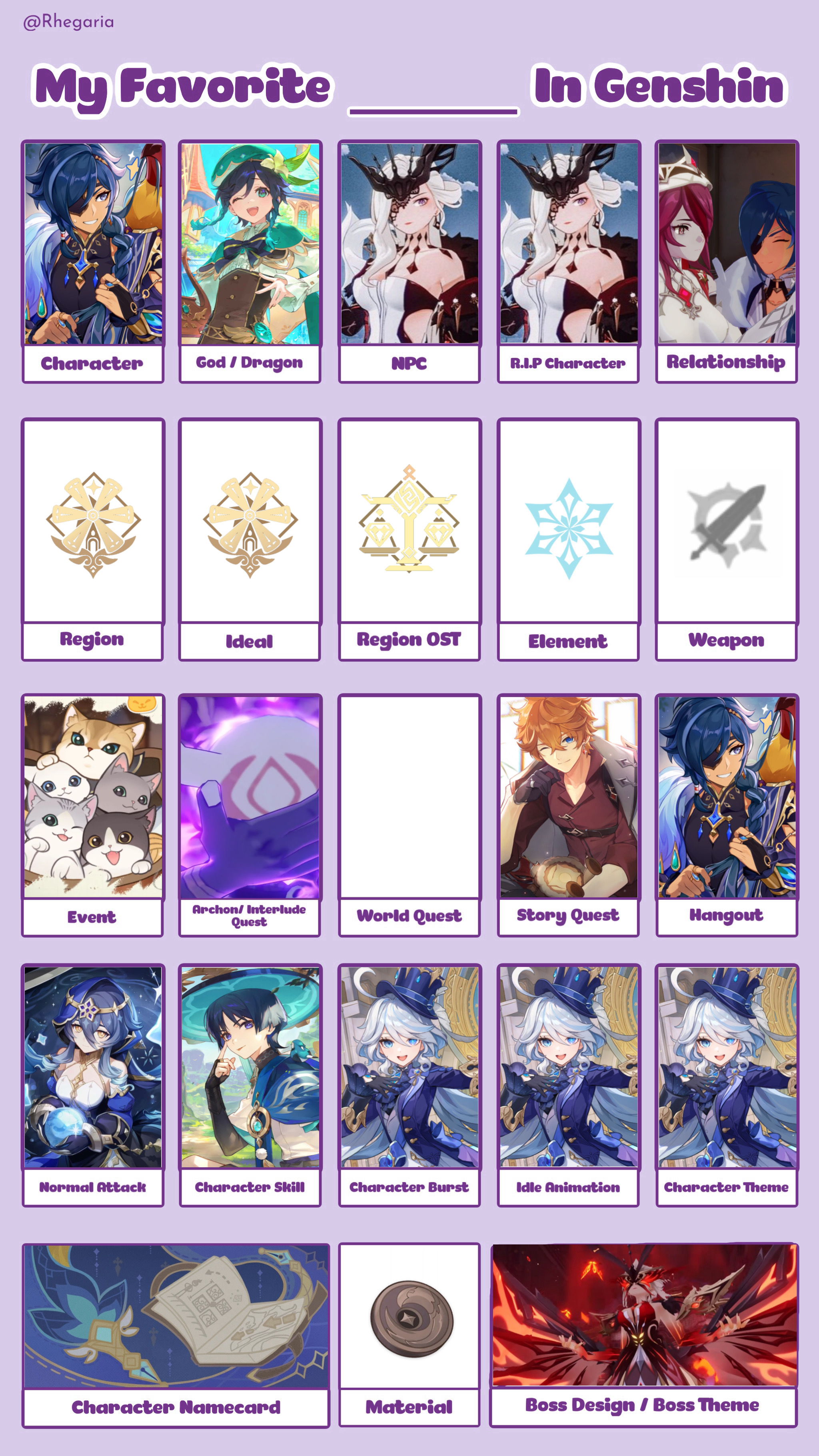 Favorite genshin things Genshin Impact | HoYoLAB