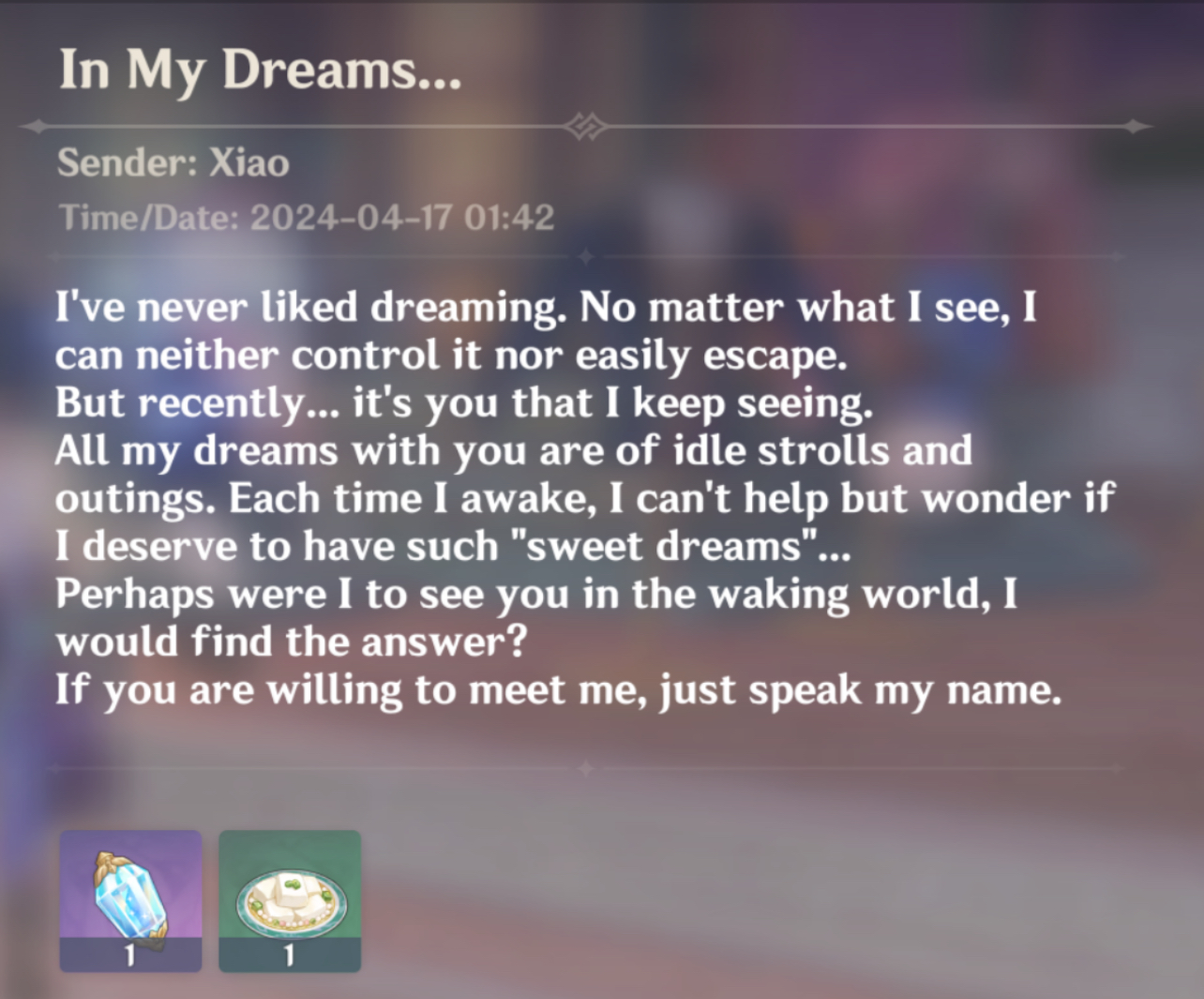when they say “i love you” but xiao said this