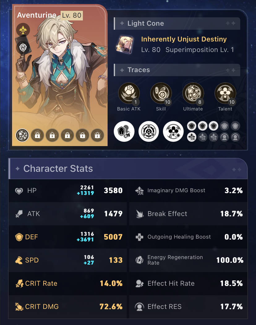 My Adventurine build Honkai: Star Rail | HoYoLAB