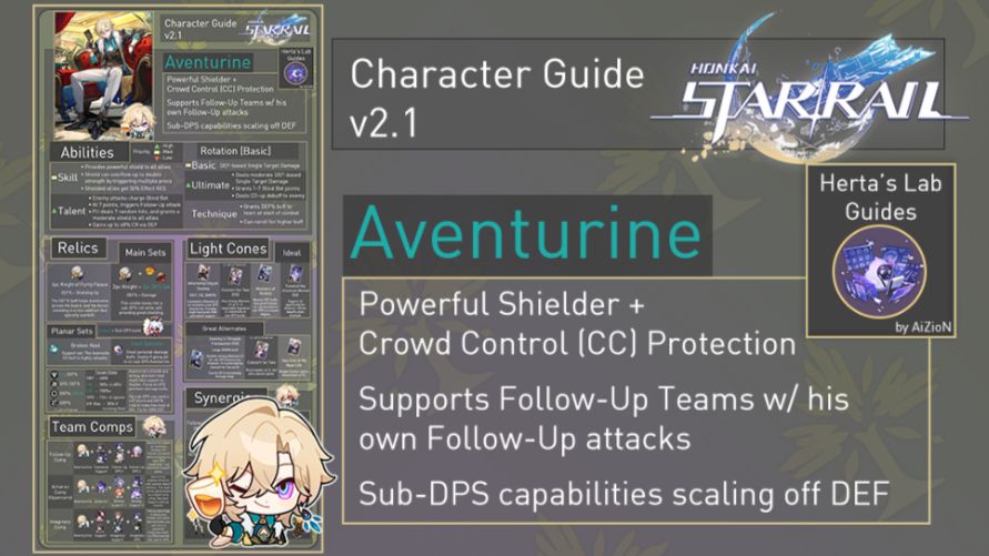 Aventurine Character Guide // StarRail2.1 // Herta's Lab Honkai: Star Rail | HoYoLAB
