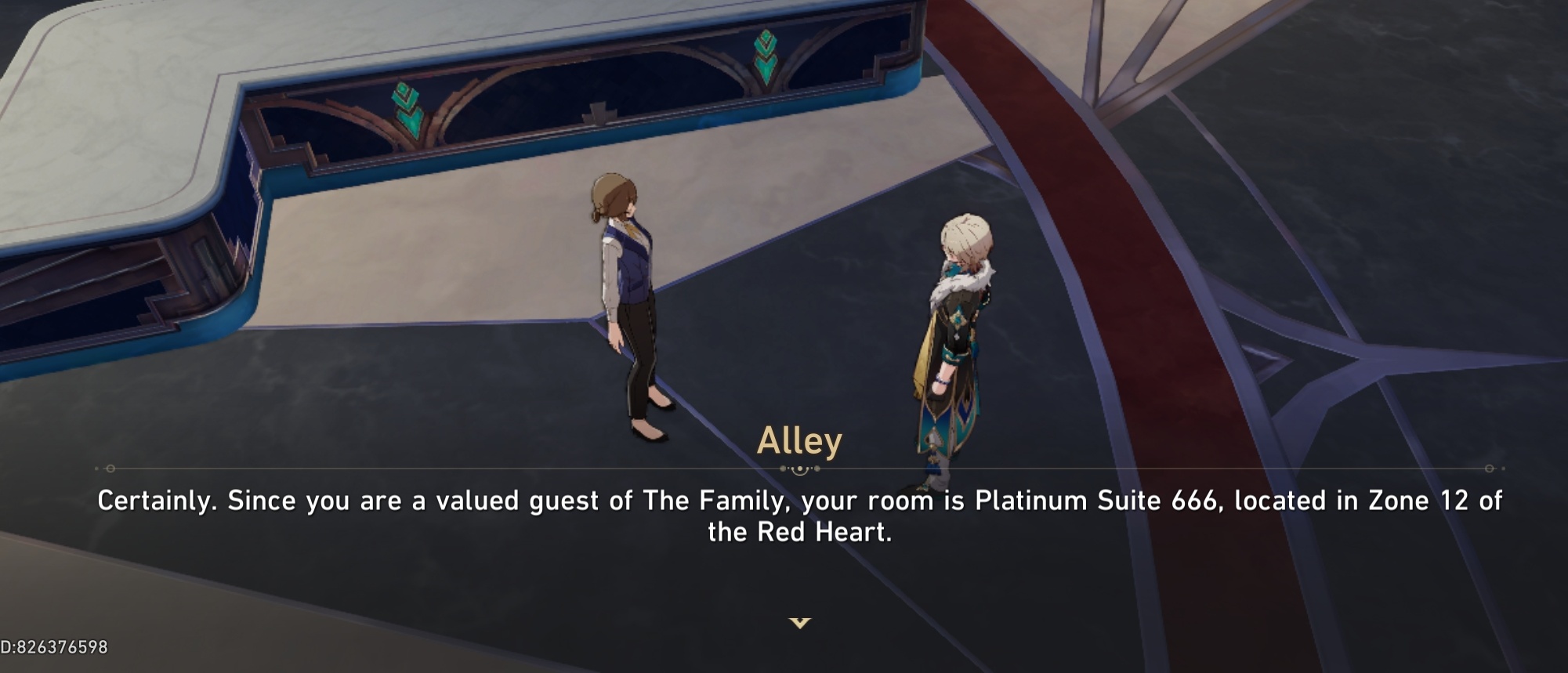 Trailblazer hotel room number on Penacony in the Reverie Hotel Honkai ...