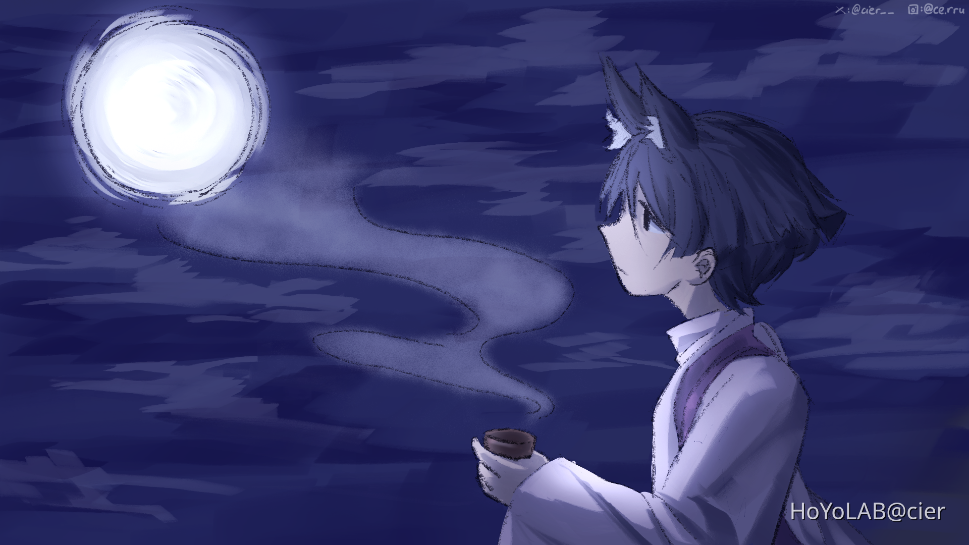 staring at the moon Genshin Impact | HoYoLAB