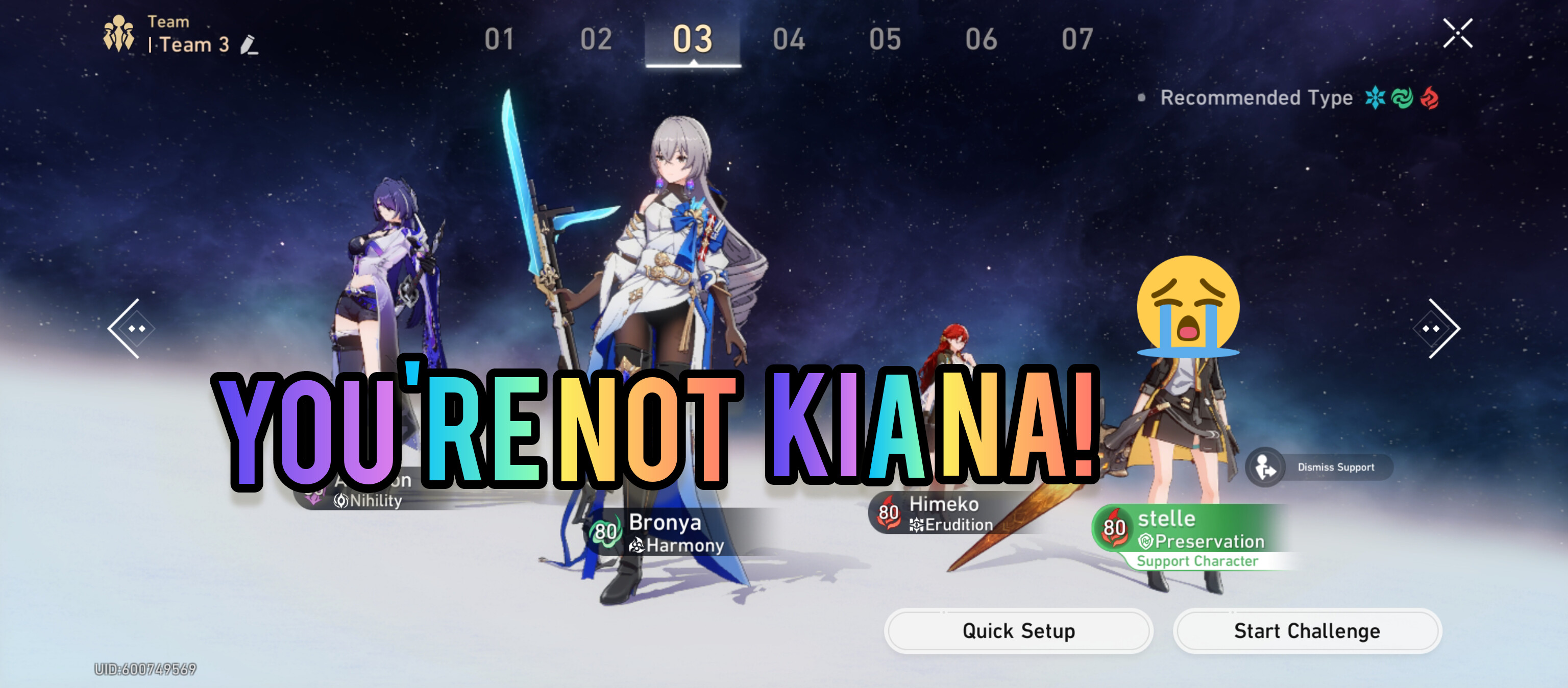 Honkai Star Rail but You can only use HI3 Playable Charac... STELLE ...