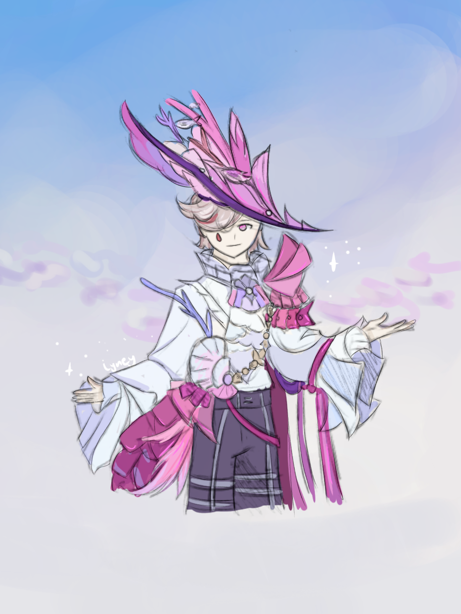 Lyney's model costume (⁠ ⁠╹⁠ ⁠╹⁠ ⁠) Genshin Impact | HoYoLAB