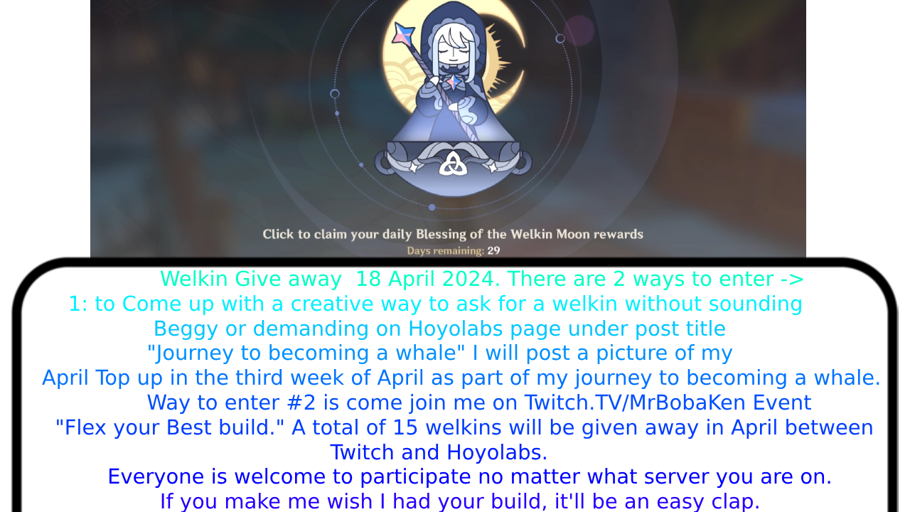 Here are the welkin winners for April. Yes some people even won 2. Genshin Impact | HoYoLAB