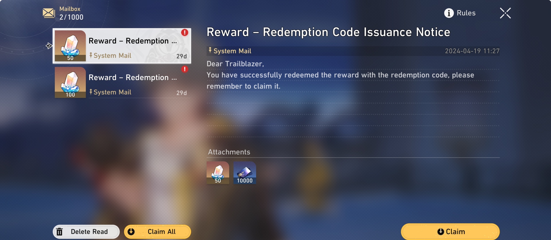 New Stellar Jade Code (expired) Honkai: Star Rail | HoYoLAB