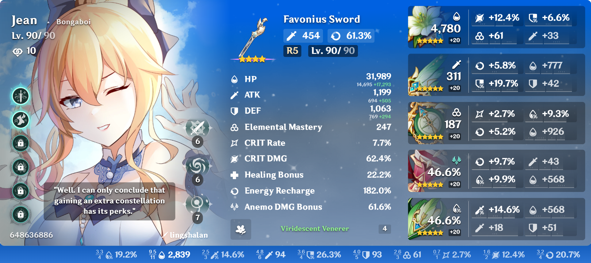 Jean. 6-6-7. Genshin Impact | HoYoLAB