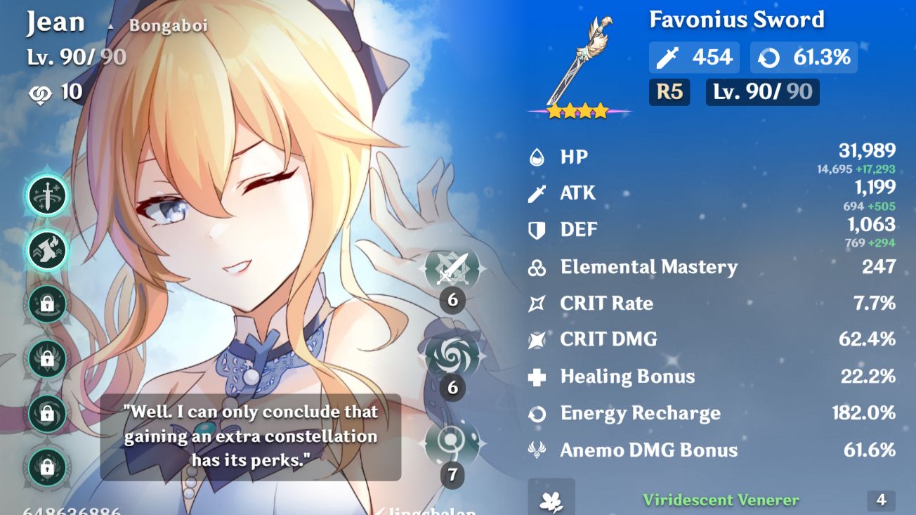 Jean. 6-6-7. Genshin Impact | HoYoLAB