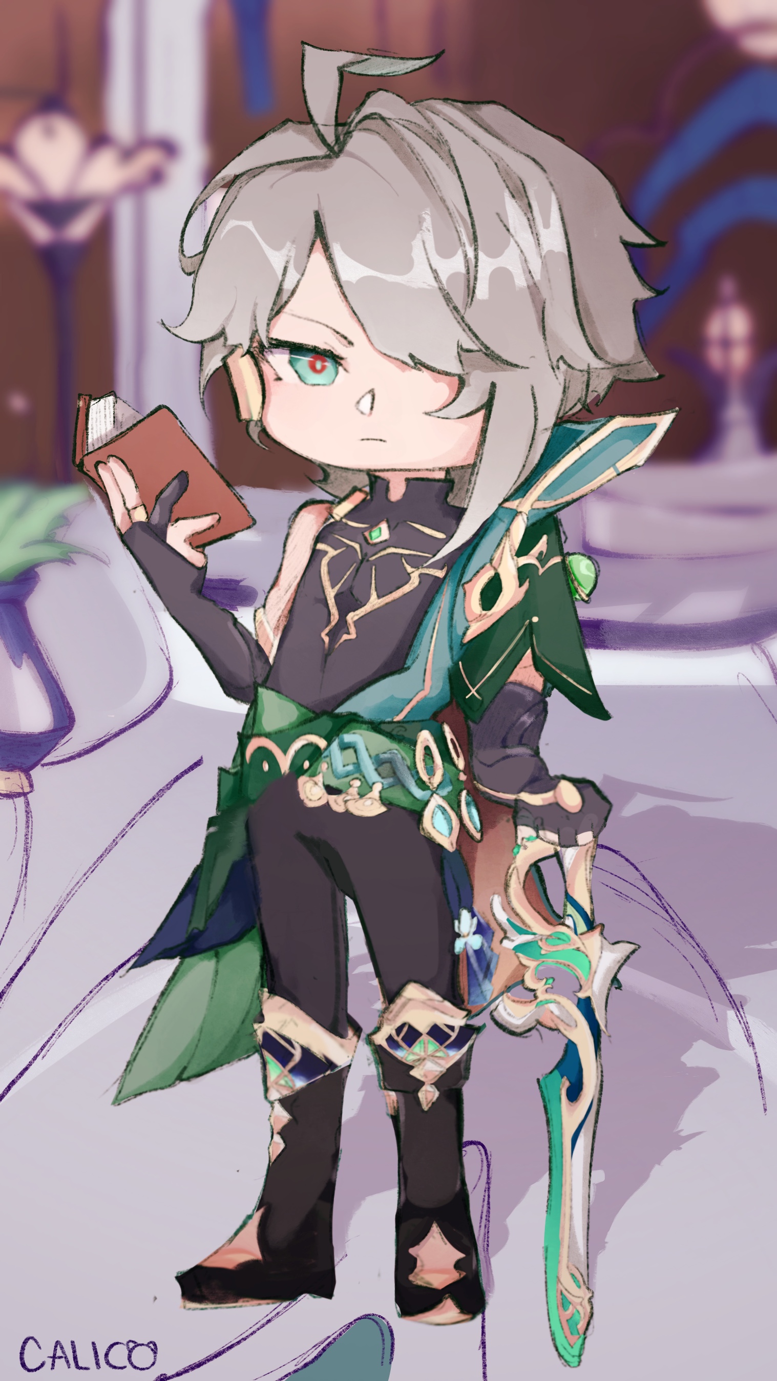 Chibi Alhaitham Fan Art for Rain☔️ Genshin Impact | HoYoLAB