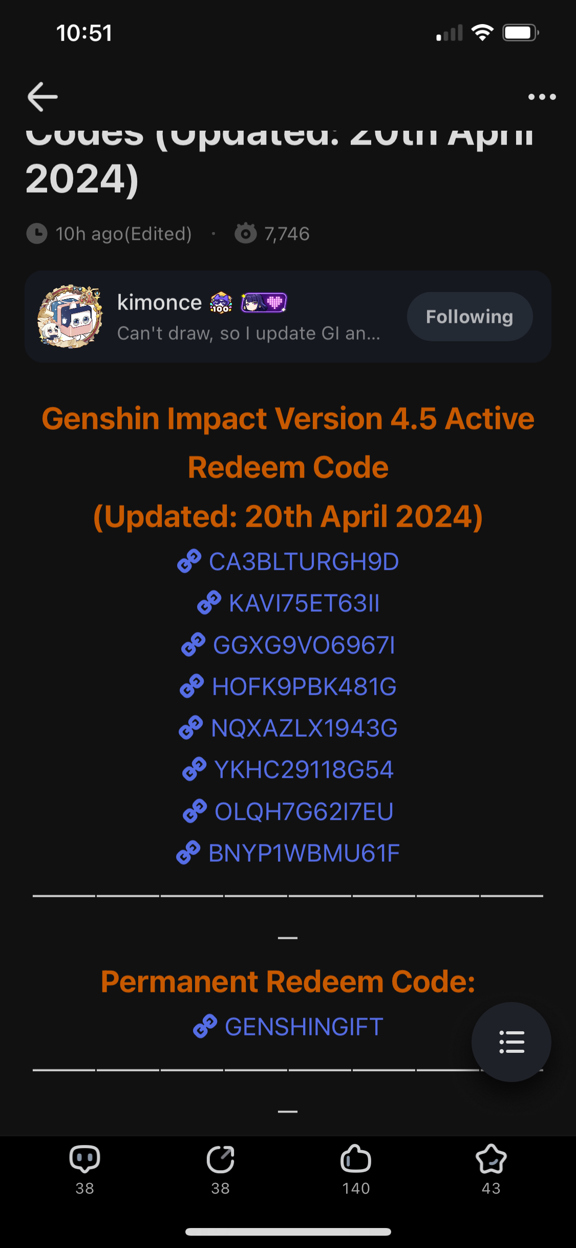 All these codes worked successfully Genshin Impact | HoYoLAB