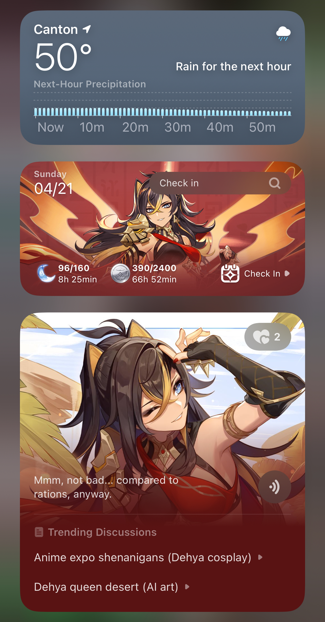 Phone Widget Sync Genshin Impact | HoYoLAB